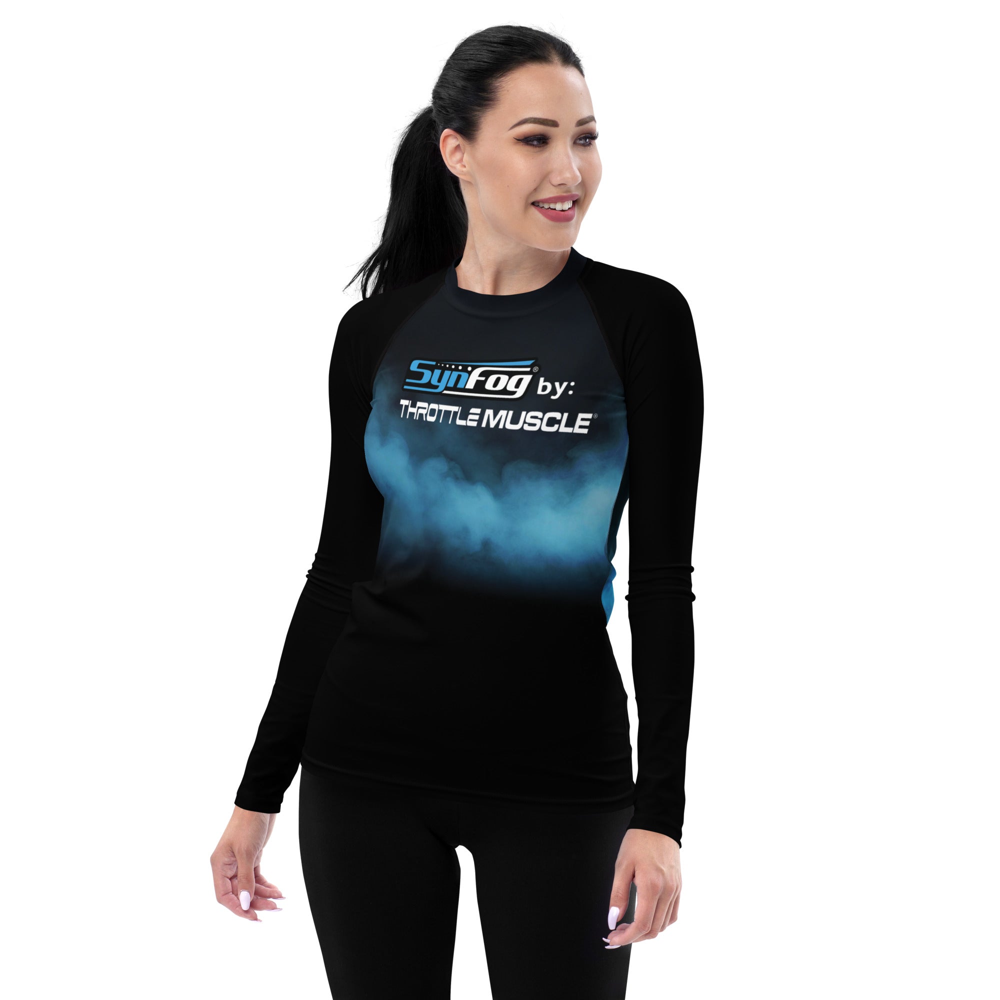 Throttle Muscle SynFog Branded Women's Rash Guard – Throttle Muscle ...